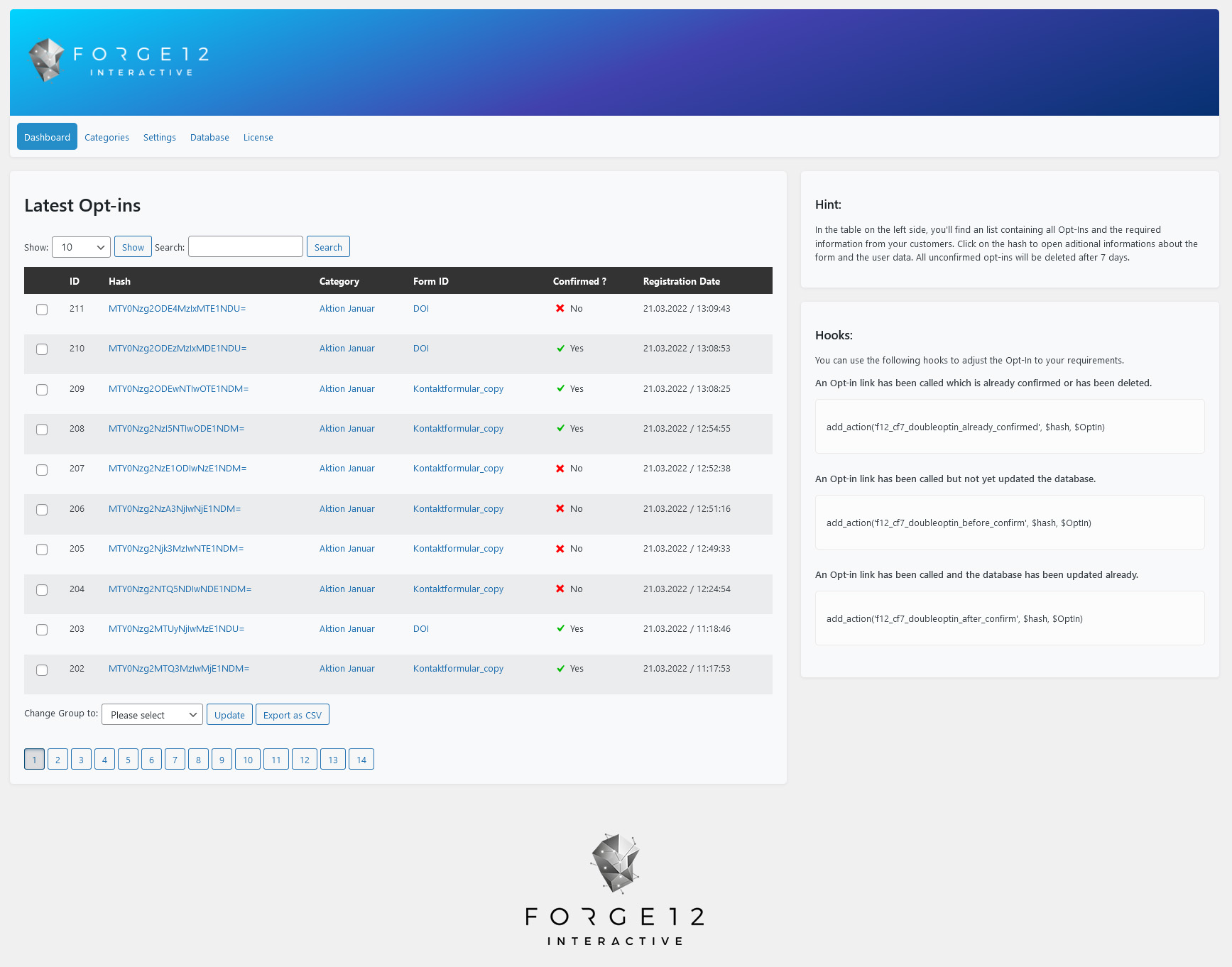 Double-Opt-in für Contact Form 7 | WordPress Agentur Forge12 Interactive GmbH