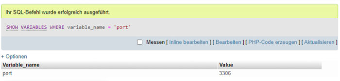 Was ist der Standard MySQL Port?