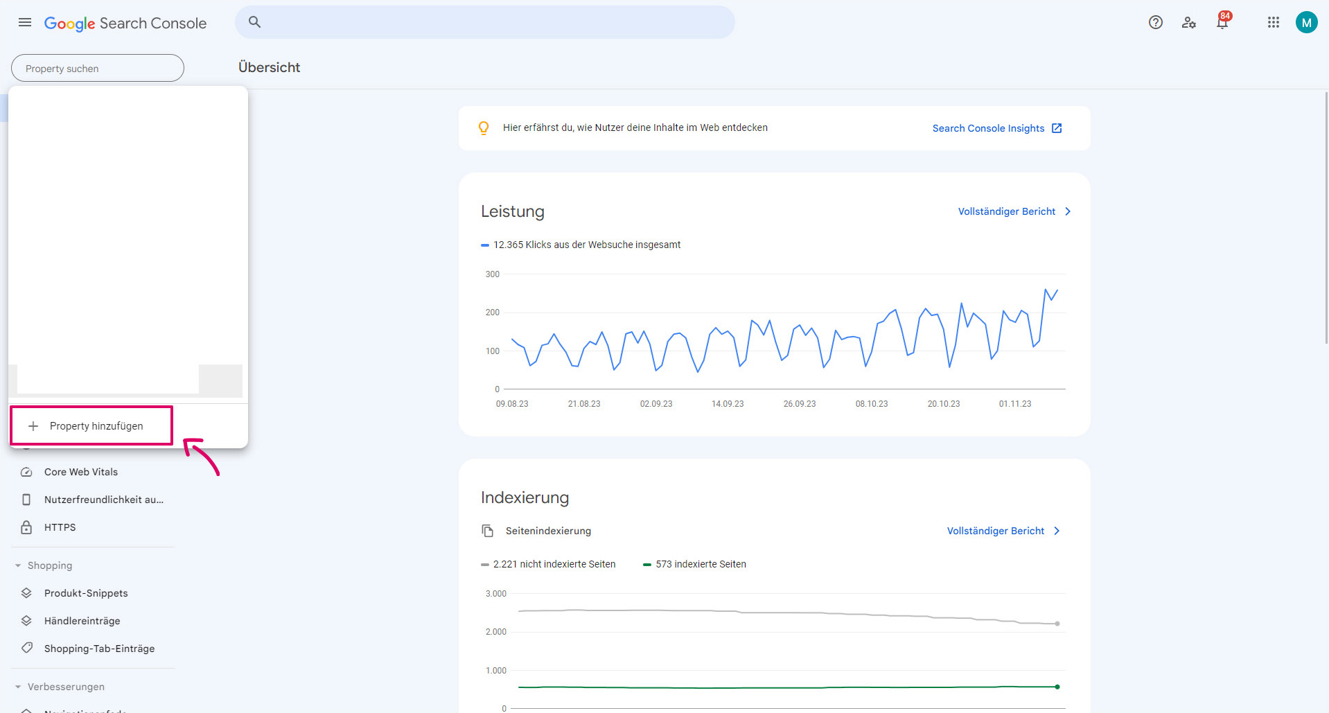 So verknüpfst du die Google Search Console mit deiner Webseite/Domain.